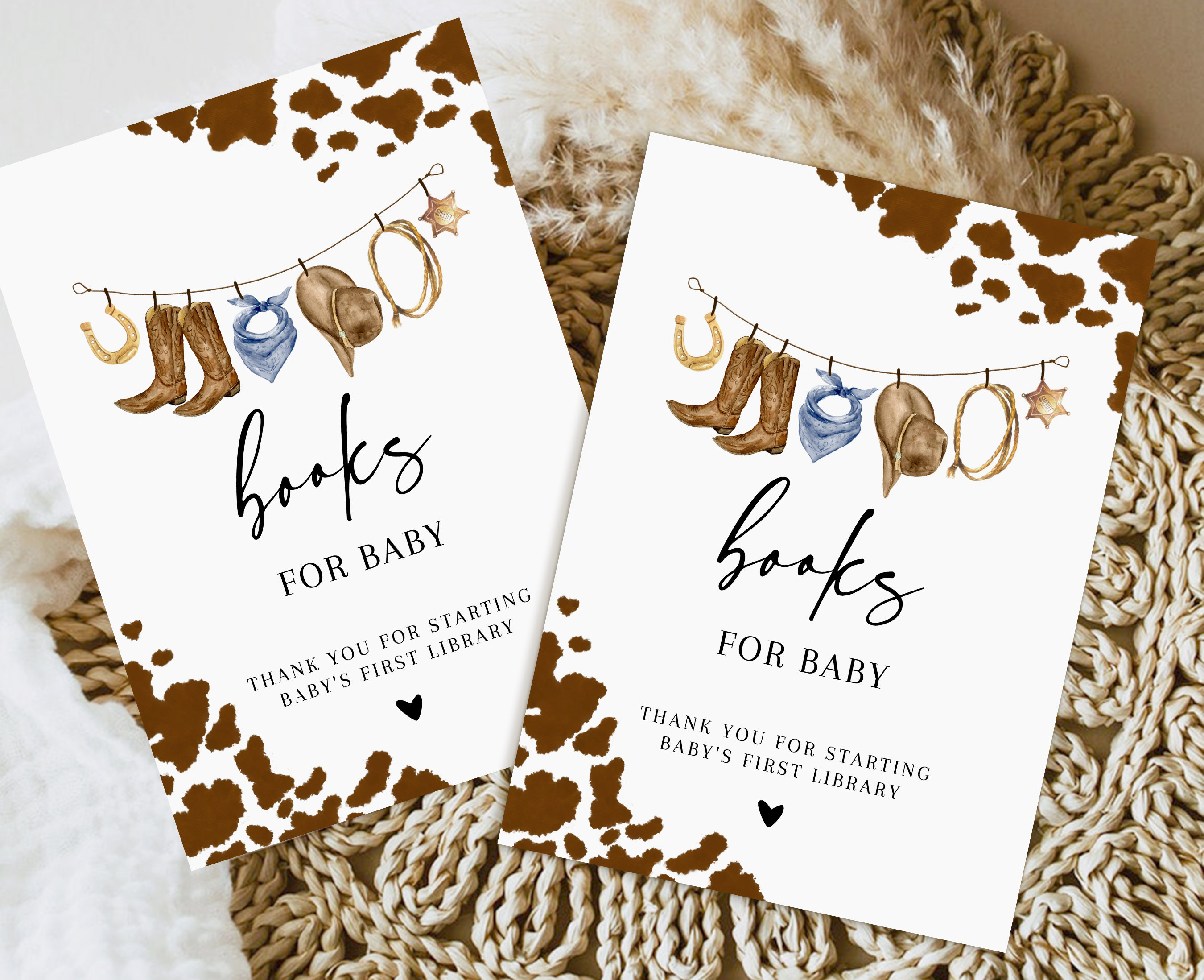 LITTLE COWBOY Books for Baby Sign Western Baby Shower - Etsy