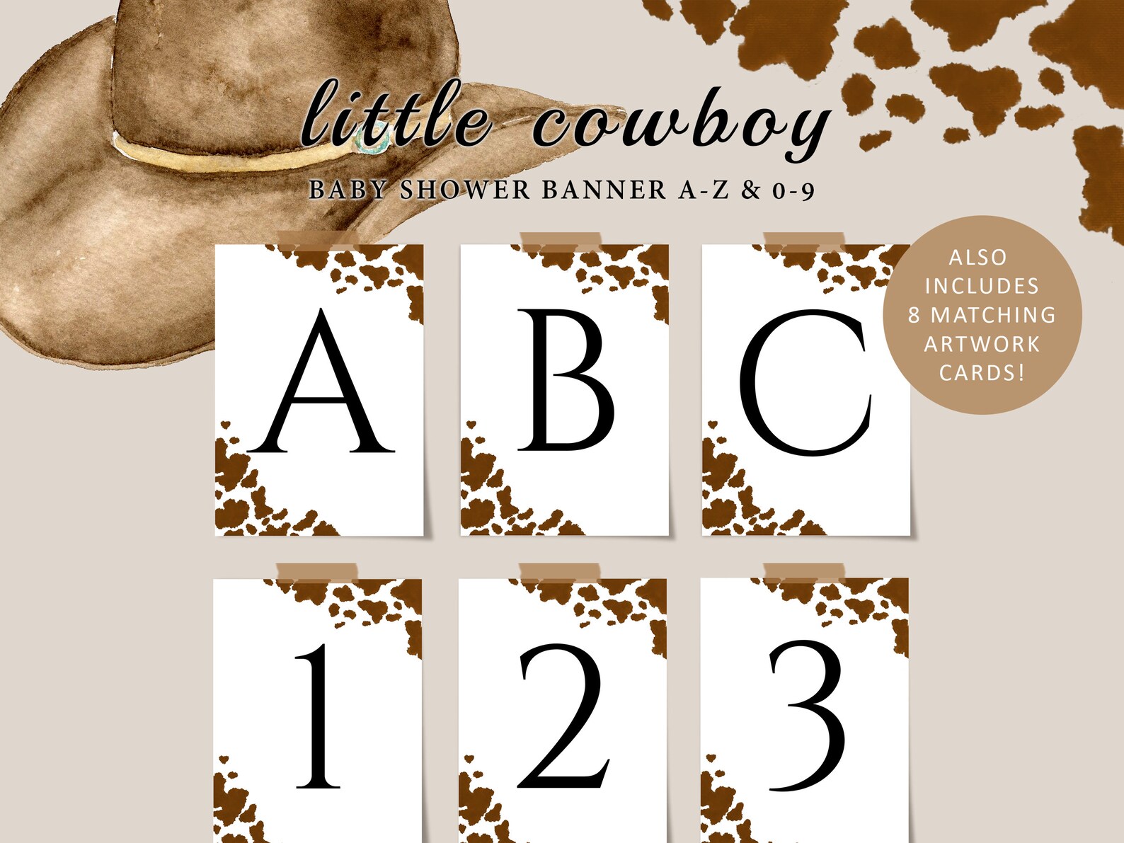 LITTLE COWBOY Baby Shower Banner | Wild West Baby Shower Backdrop Name ...