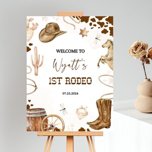 My FIRST RODEO Birthday Welcome Sign Template | Printable Wild West ...