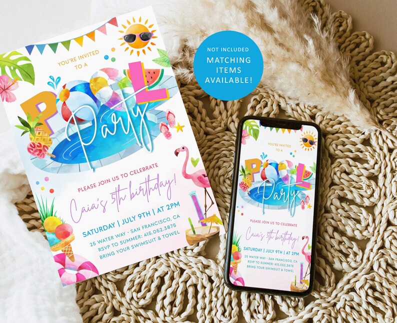 POOL PARTY Favor Tags, Splish Splash Summer Birthday Party Thank You ...