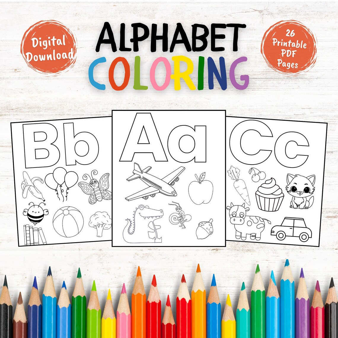 Alphabet Coloring Pages, ABC Learning, Preschool Coloring Pages ...
