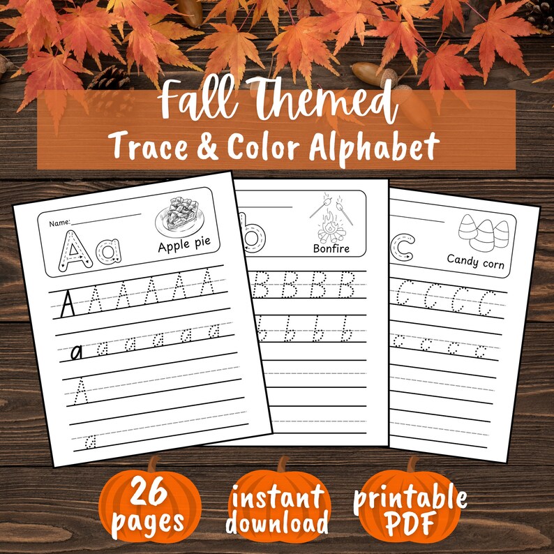 Fall Handwriting Practice for Kids, Letter Formation Practice ...
