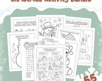 25 Printable Christmas Activities, Christmas Activity Bundle, Kid's ...