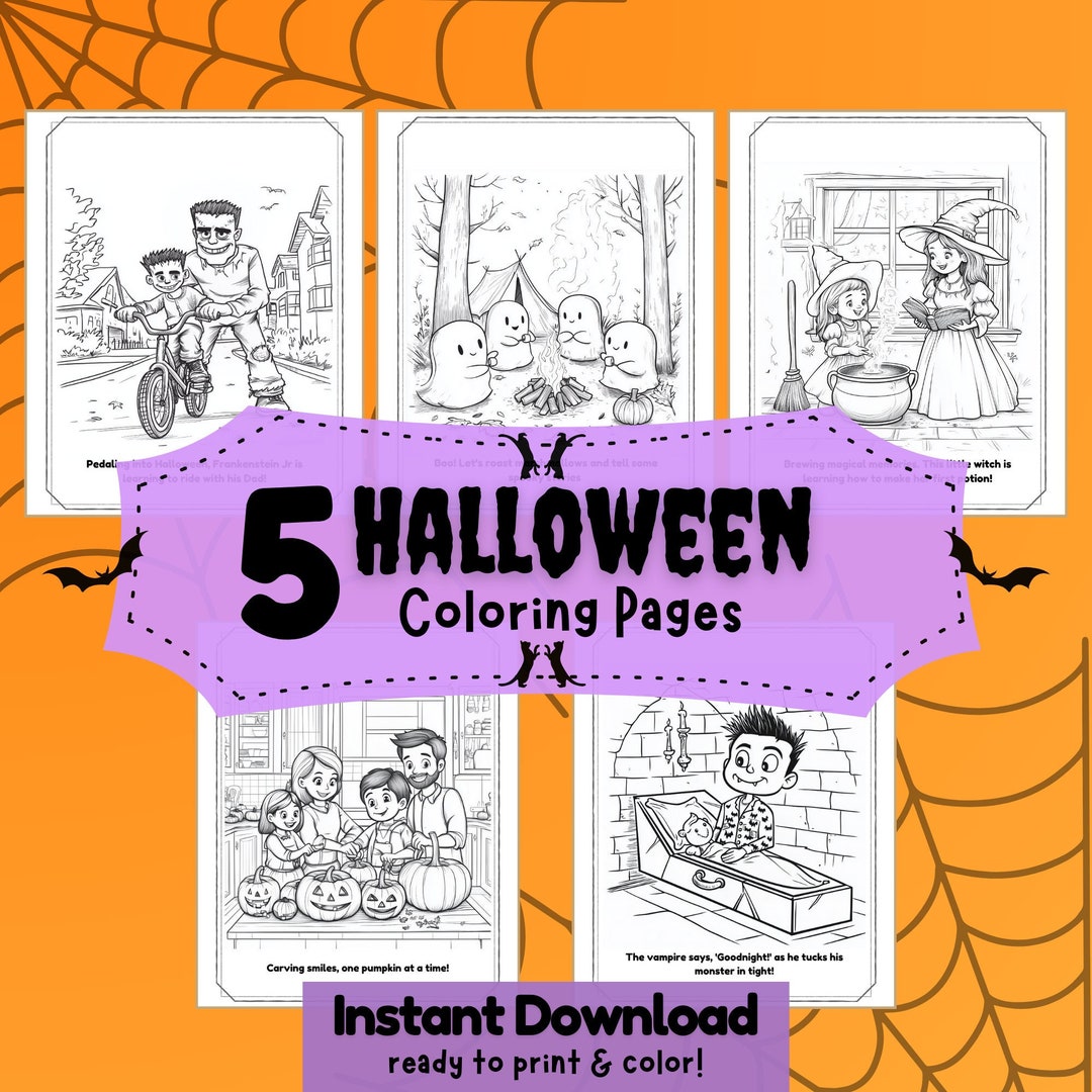 Halloween Coloring Pages for Kids, Halloween Coloring Sheets, Fun ...