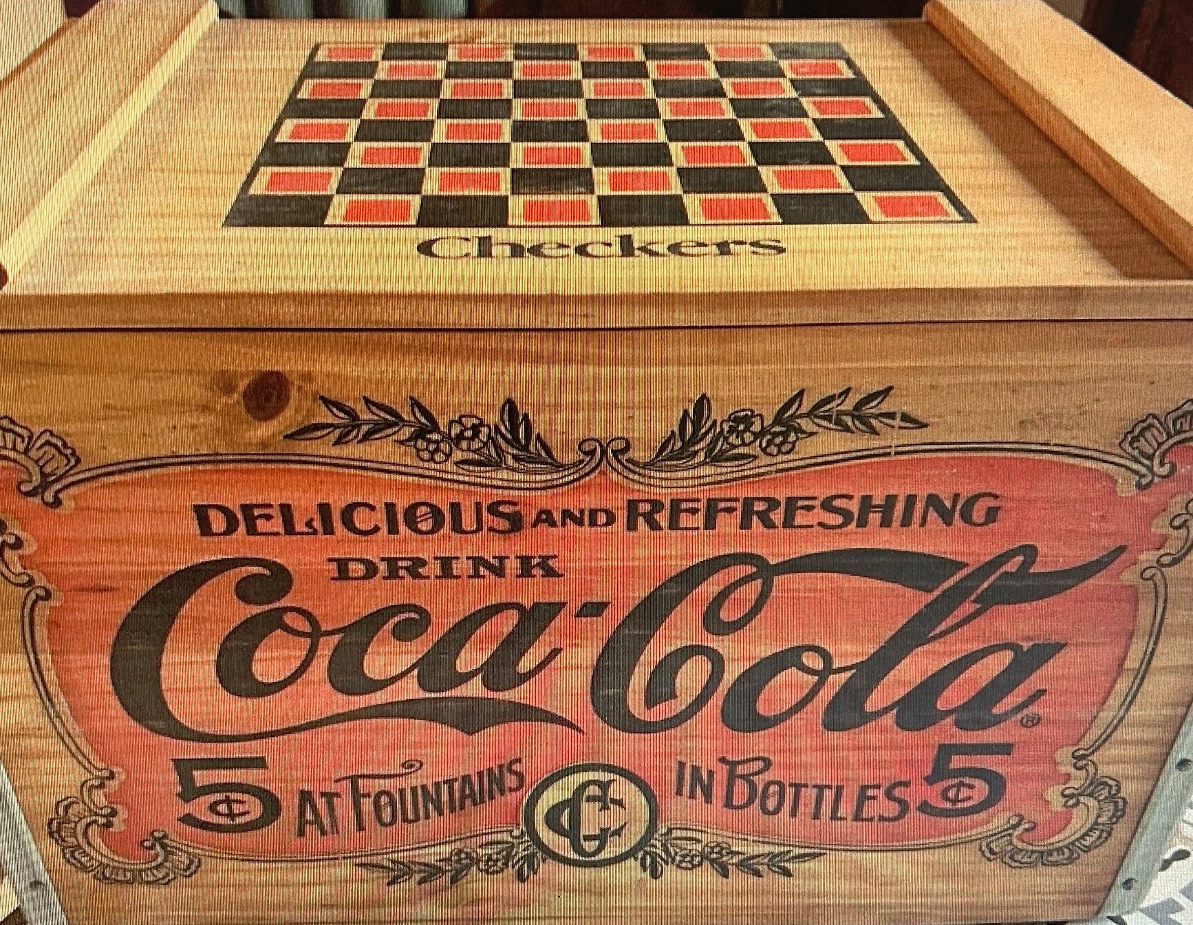 Coca-cola Crate With Checkerboard - Etsy