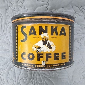 Metal Sanka Coffee Tin - Etsy