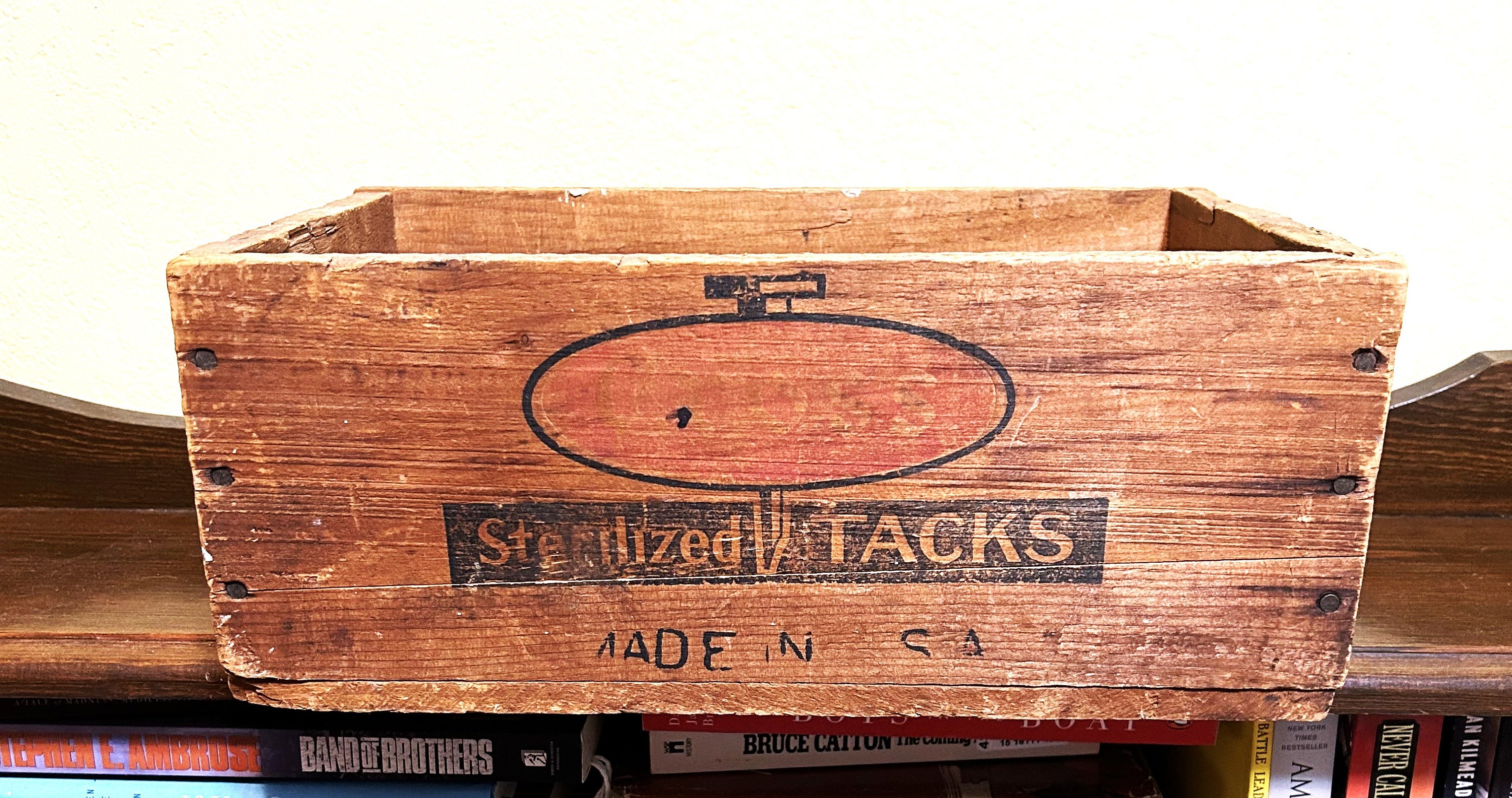 Tacks Wooden Crate - Etsy