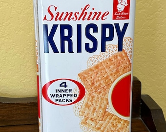 Vintage Sunshine Krispy Crackers 2 Pound Tin by Loose-wills Biscuit ...