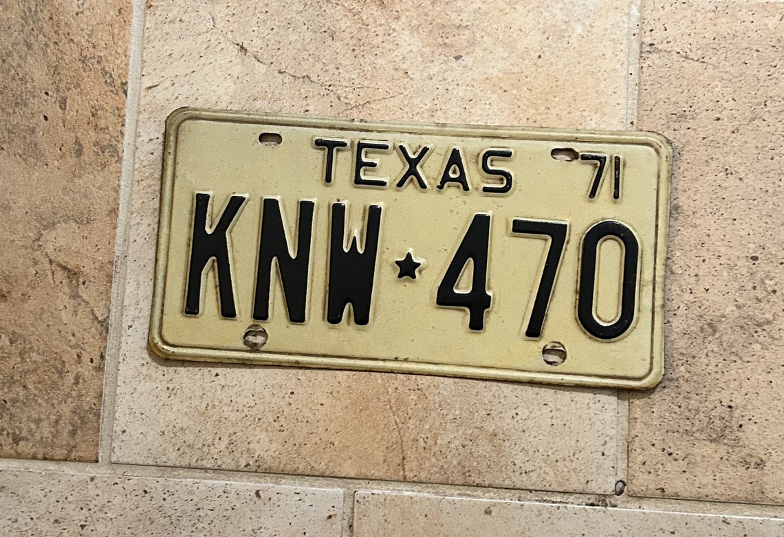 Tx 71 License Plate - Etsy