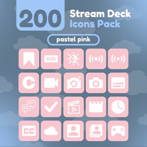 200 Stream Deck Icons | Pastel Pink Solid | Pastel Collection | Cute ...