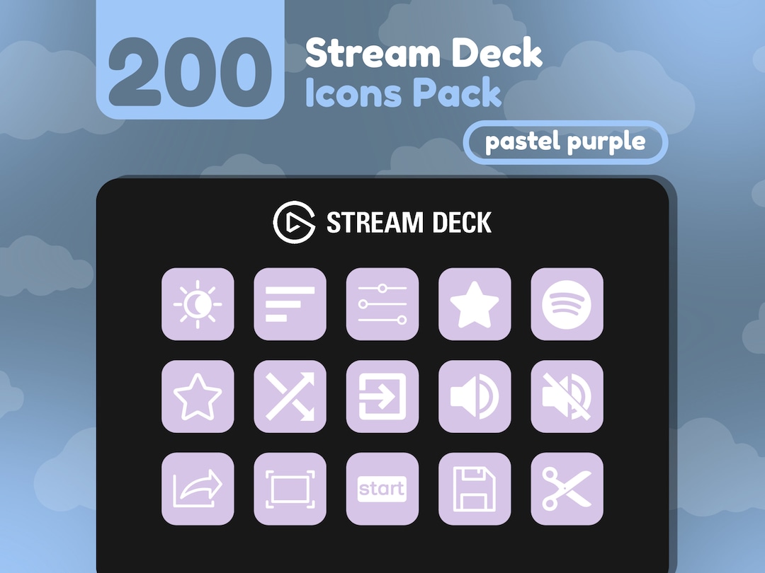 200 Stream Deck Icons | Pastel Purple Solid | Pastel Collection | Cute ...