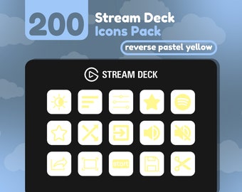 200 Stream Deck Icons Pastel Yellow Solid Pastel - Etsy