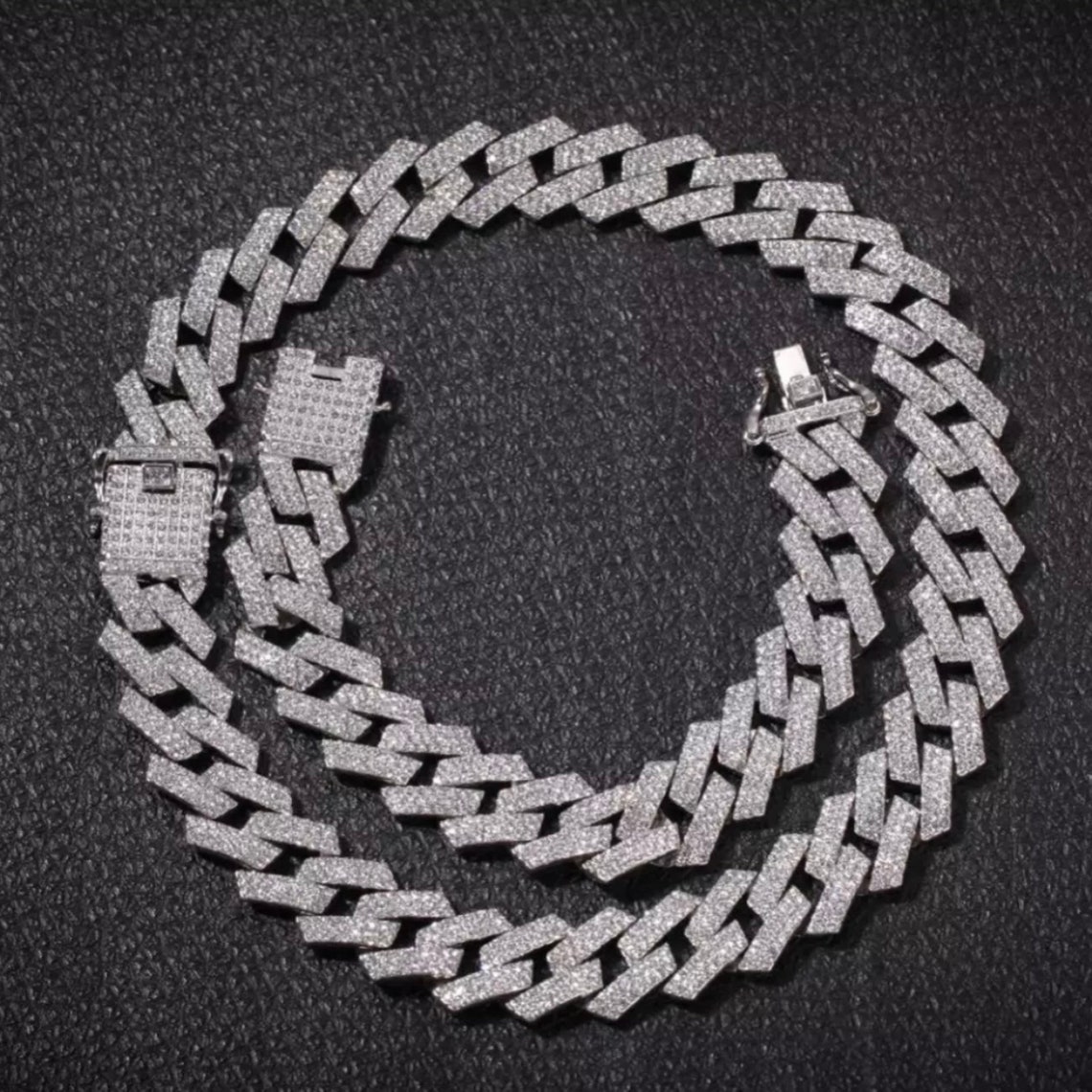 Prong Cuban Jewelry Set | Etsy