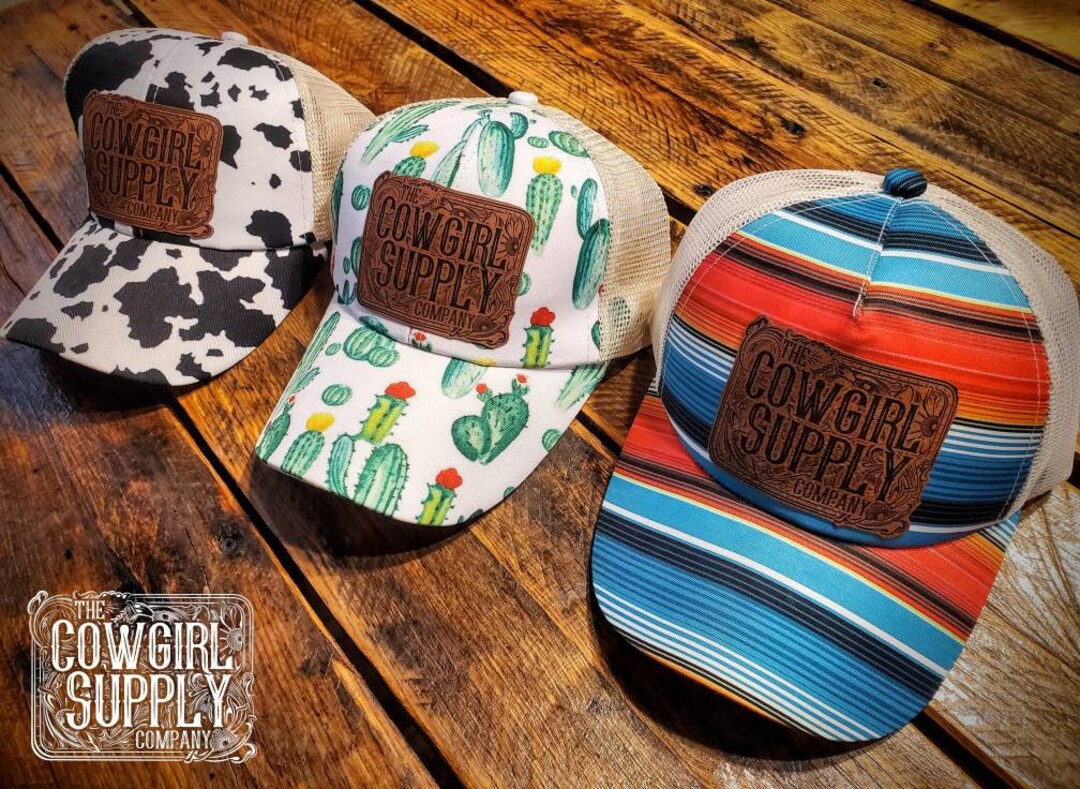 Cowgirl Supply Vintage Leather Patch Hat Pick Your Style - Etsy