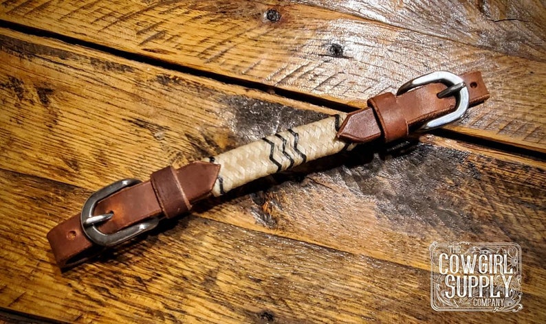 Leather Curb Chin Straps With Braided Rawhide Multiple Styles to Choose ...