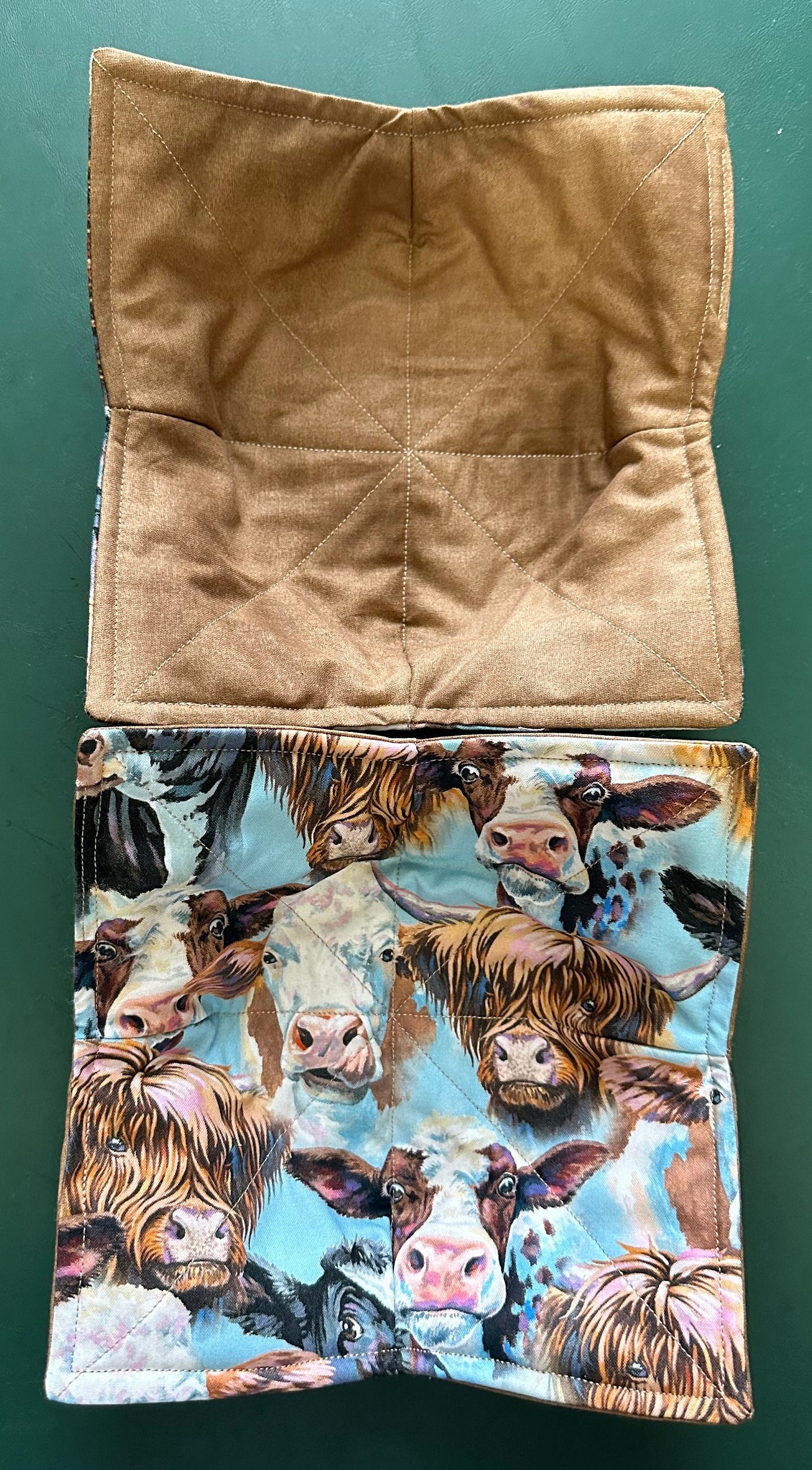 Cow Portraits Microwave Safe Bowl Cozy, Reversible, Hot and Cold Bowl ...