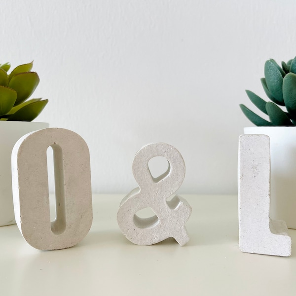 Concrete Letter - Etsy