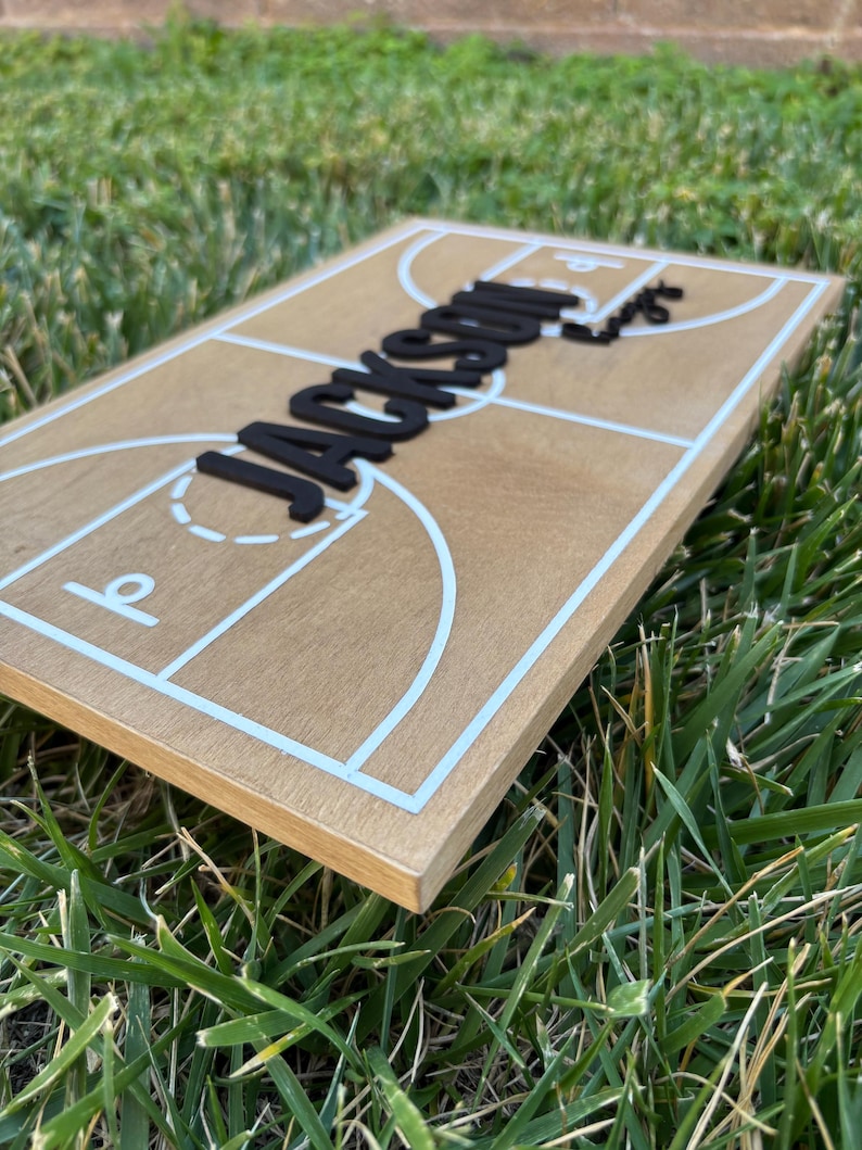 Personalized Basketball Court Name for Kids Bedroom | Boys Name Nursery ...