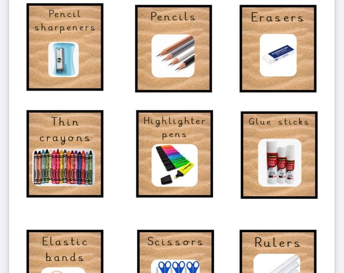 Natural Sand Classroom Labels Editable Bumper Pack - Etsy
