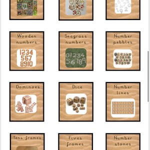 Natural Objects and Math Resources - Sand Natural Classroom Labels - Etsy