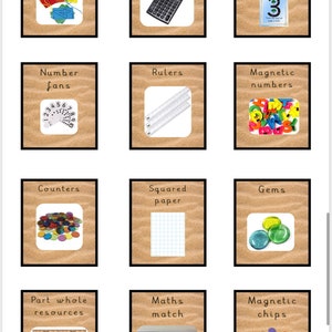 Natural Objects and Math Resources - Sand Natural Classroom Labels - Etsy