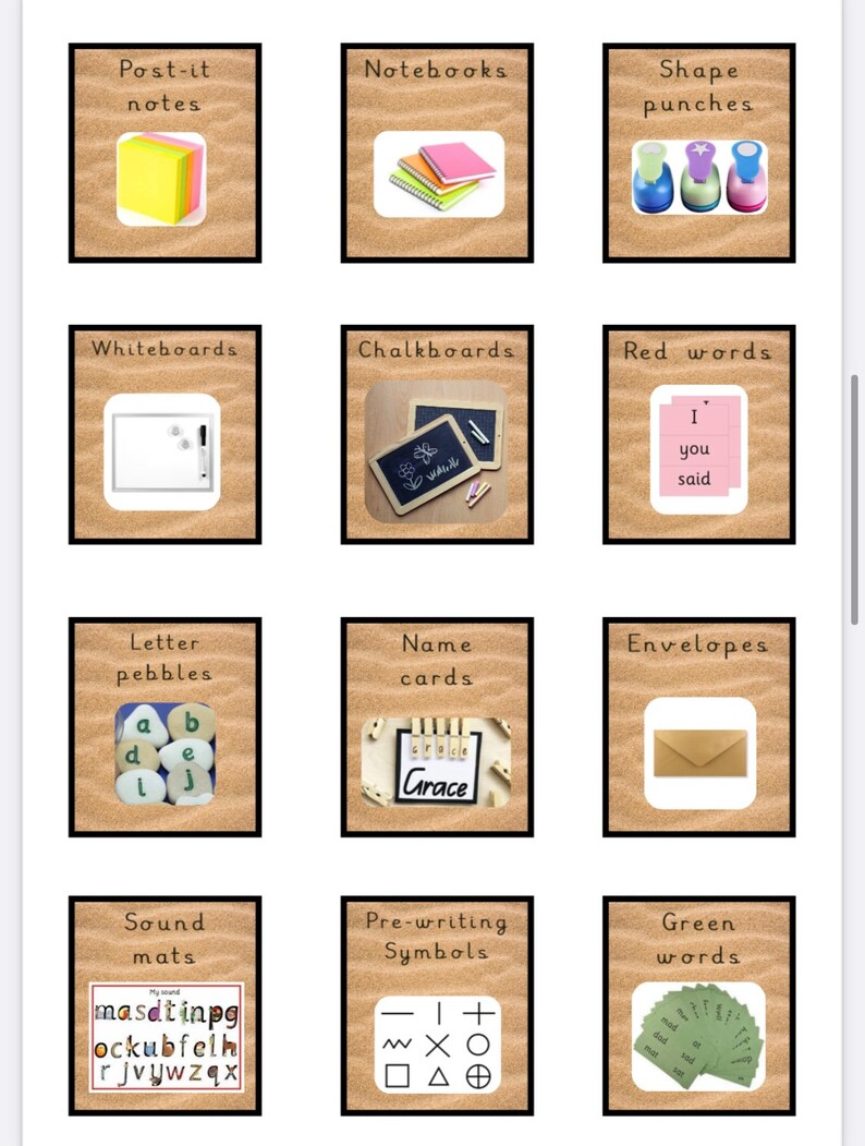 Natural Sand Classroom Labels - Editable Bumper Pack - Etsy