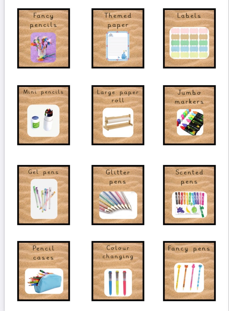 Natural Sand Classroom Labels - Editable Bumper Pack - Etsy