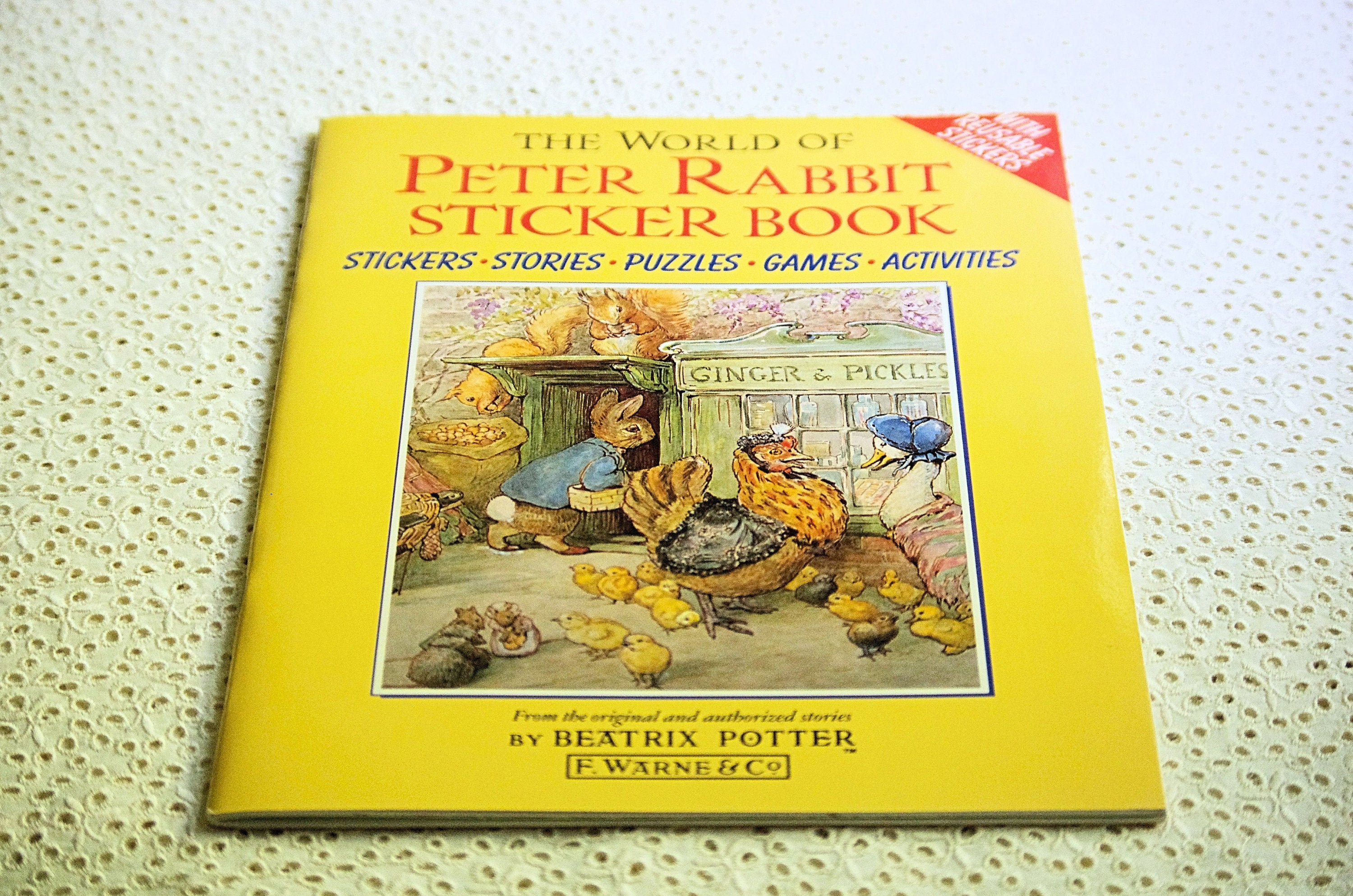 Peter Rabbit Book Vintage Peter Rabbit Sticker Book the - Etsy
