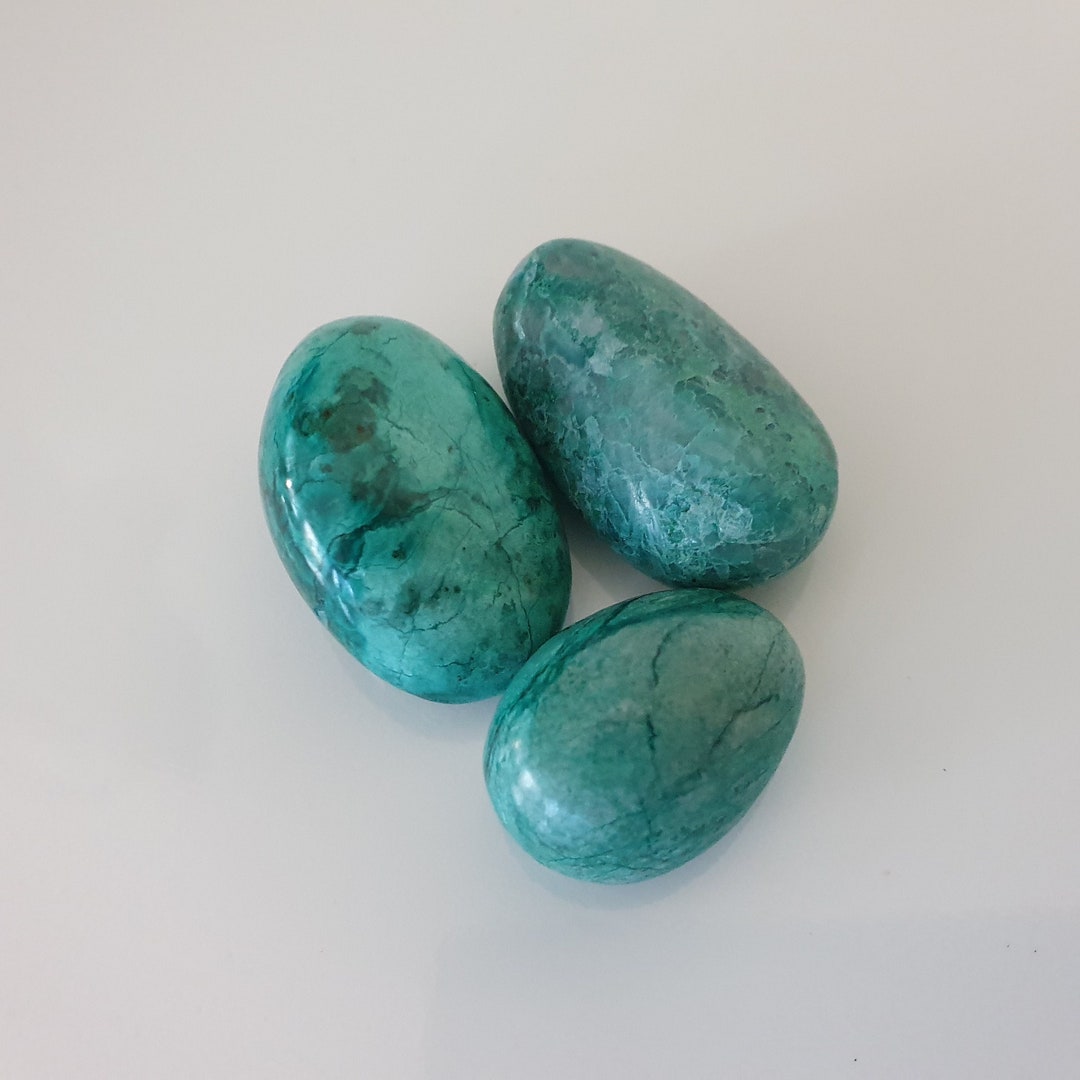 CHRYSOCOLLA | Communication Stone | Natural Tumbled Crystal Gemstone ...