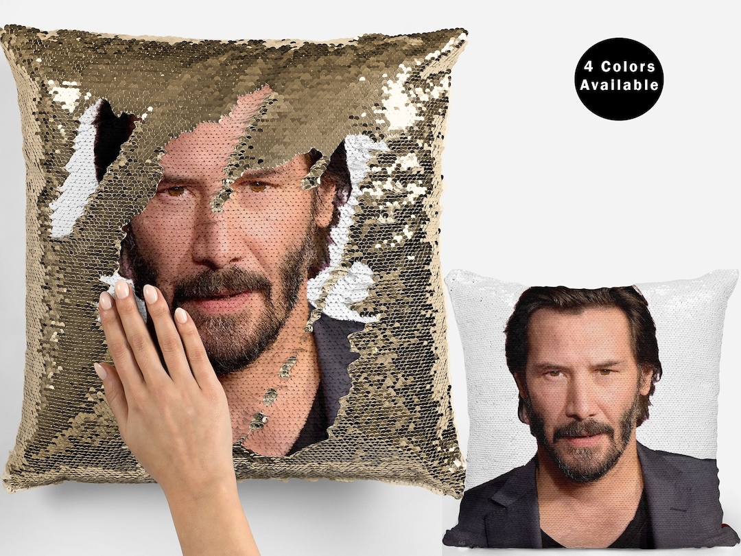 Keanu Reeves Pillow Case, Celebrity Pillow Cover, Keanu Reeves Flip ...