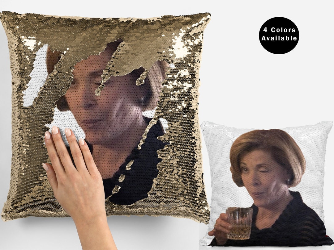Jessica Walter Sequin Pillow Cover, Jessica Walter Flip Sequin ...