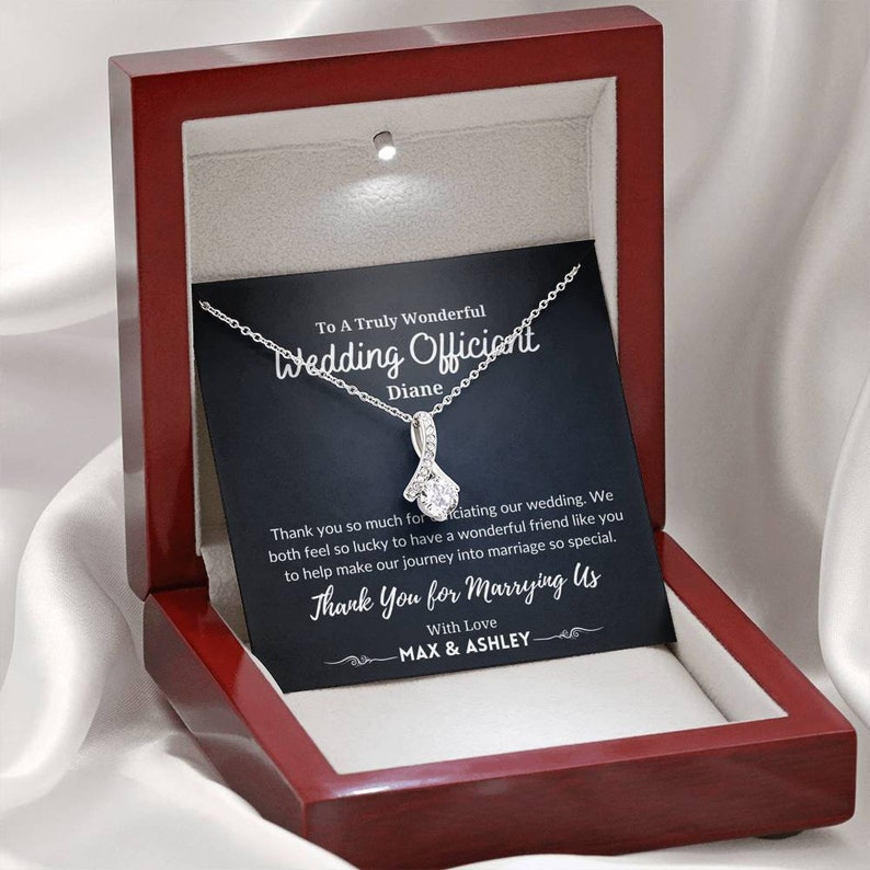 Personalized Wedding Officiant Gift Necklace Gift for Wedding - Etsy