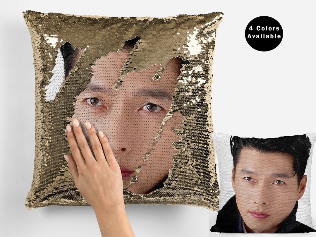 Hyun Bin Sequin Pillow Case, Celebrity Pillow Cushions, Hyun Bin Meme ...