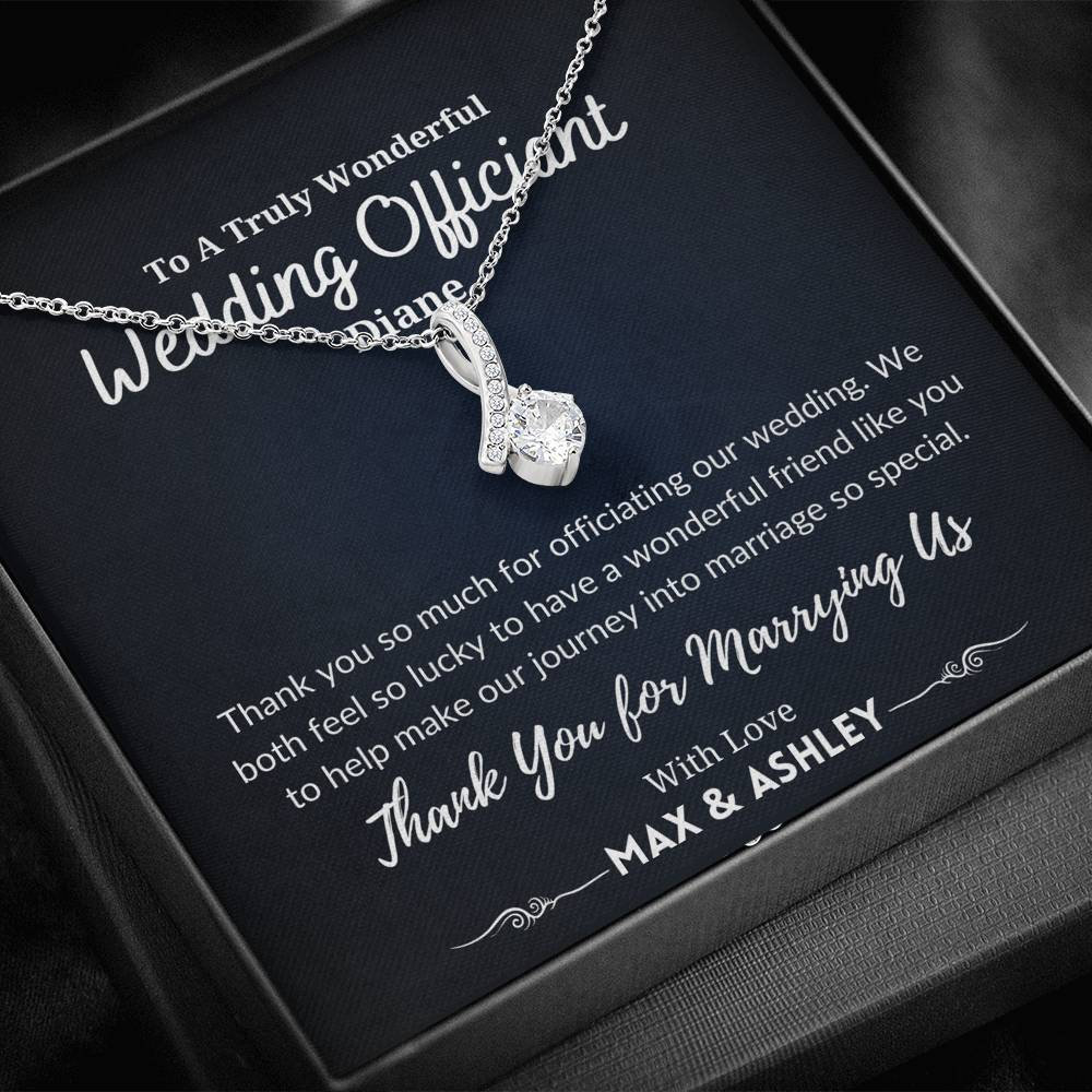 Personalized Wedding Officiant Gift Necklace Gift For Wedding | Etsy