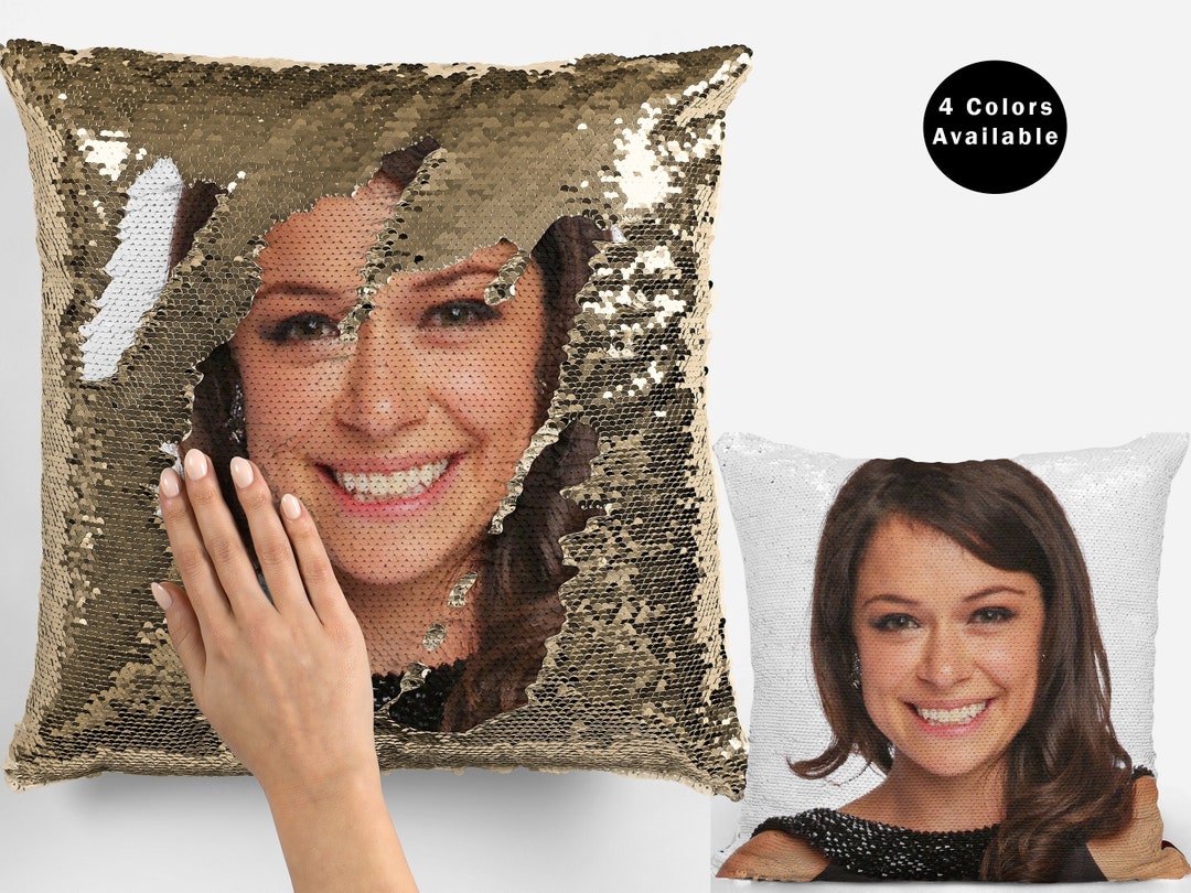 Tatiana Maslany Sequin Pillow, Tatiana Maslany Cushion Home Decor ...