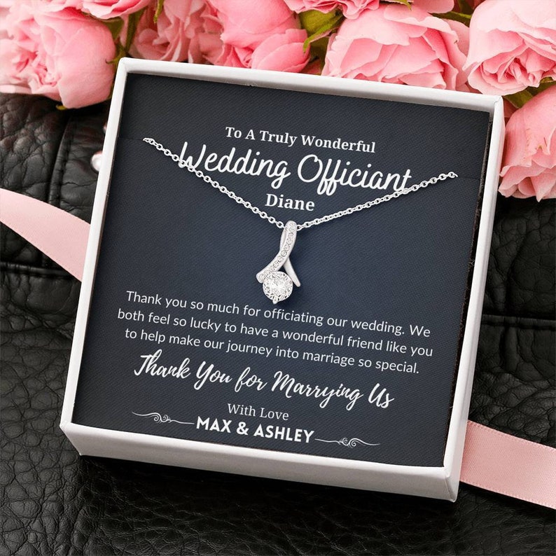 Personalized Wedding Officiant Gift Necklace Gift for Wedding | Etsy