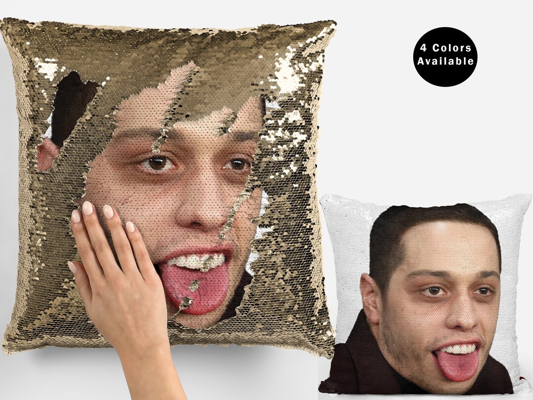 Pete Davidson Sequin Pillow Cover, Funny Pete Davidson Flip Sequin ...