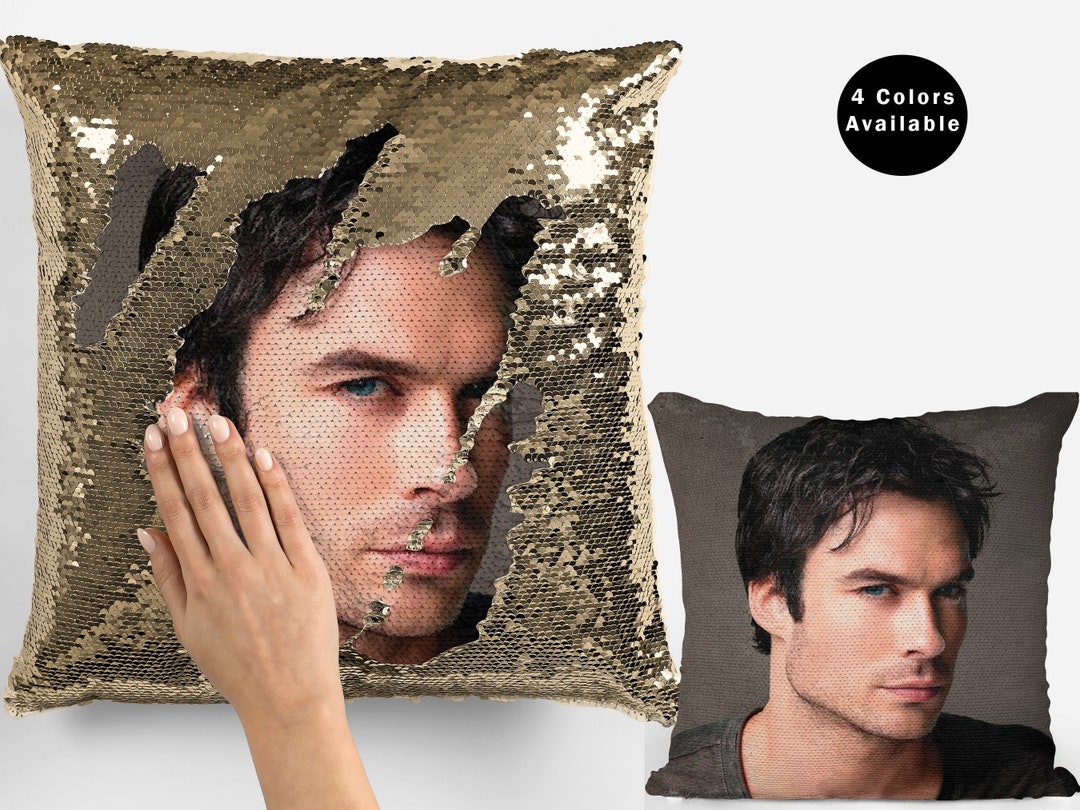 Ian Somerhalder Sequin Pillow Cover, Handsome Ian Somerhalder Flip ...