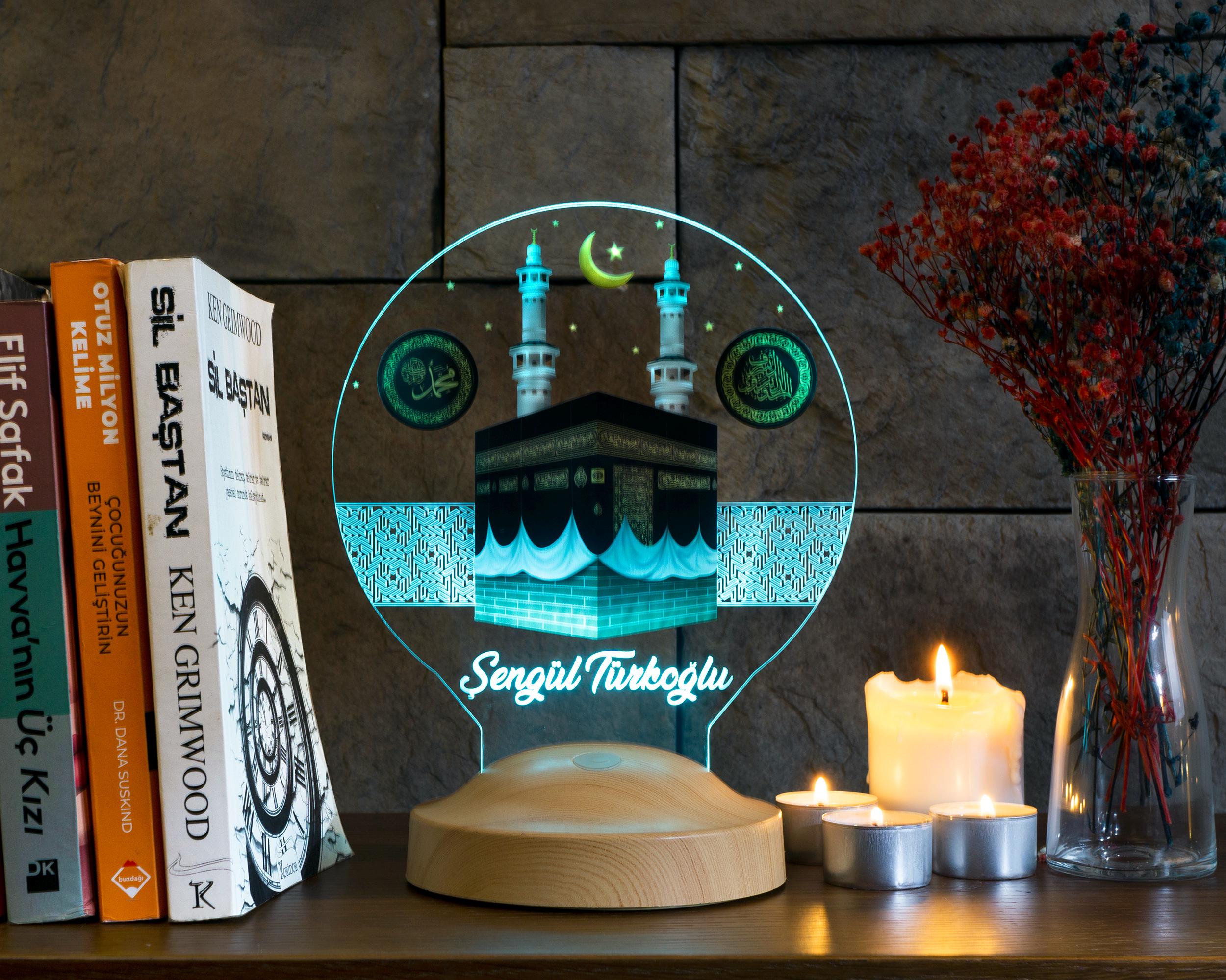 Kaaba Custom Name Night Light - Kaaba Mecca Acrylic Night Light ...