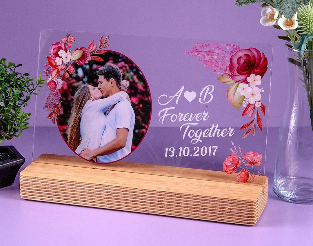 Personalized Acrylic Sign Couple Anniversary Gift Acrylic Photo for ...