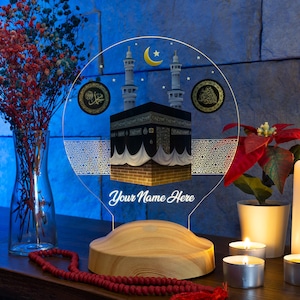 Kaaba Custom Name Night Light - Kaaba Mecca Acrylic Night Light ...