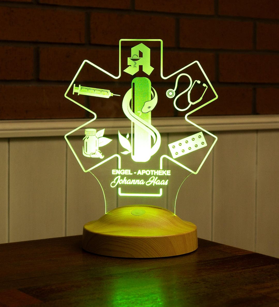 Pharmacist Custom Night Light - Custom Name Night Light for Doctor - 3D ...