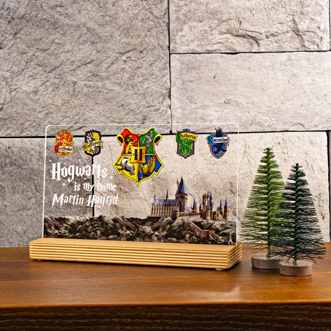 Personalized Hogwarts Acrylic Night Light Custom Harry Potter Night ...