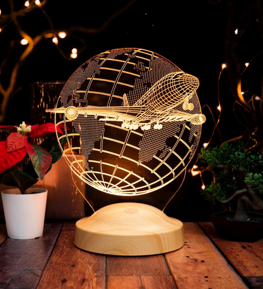 Custom Airplane 3D Night Light - Acrylic Night Light for Airplane ...