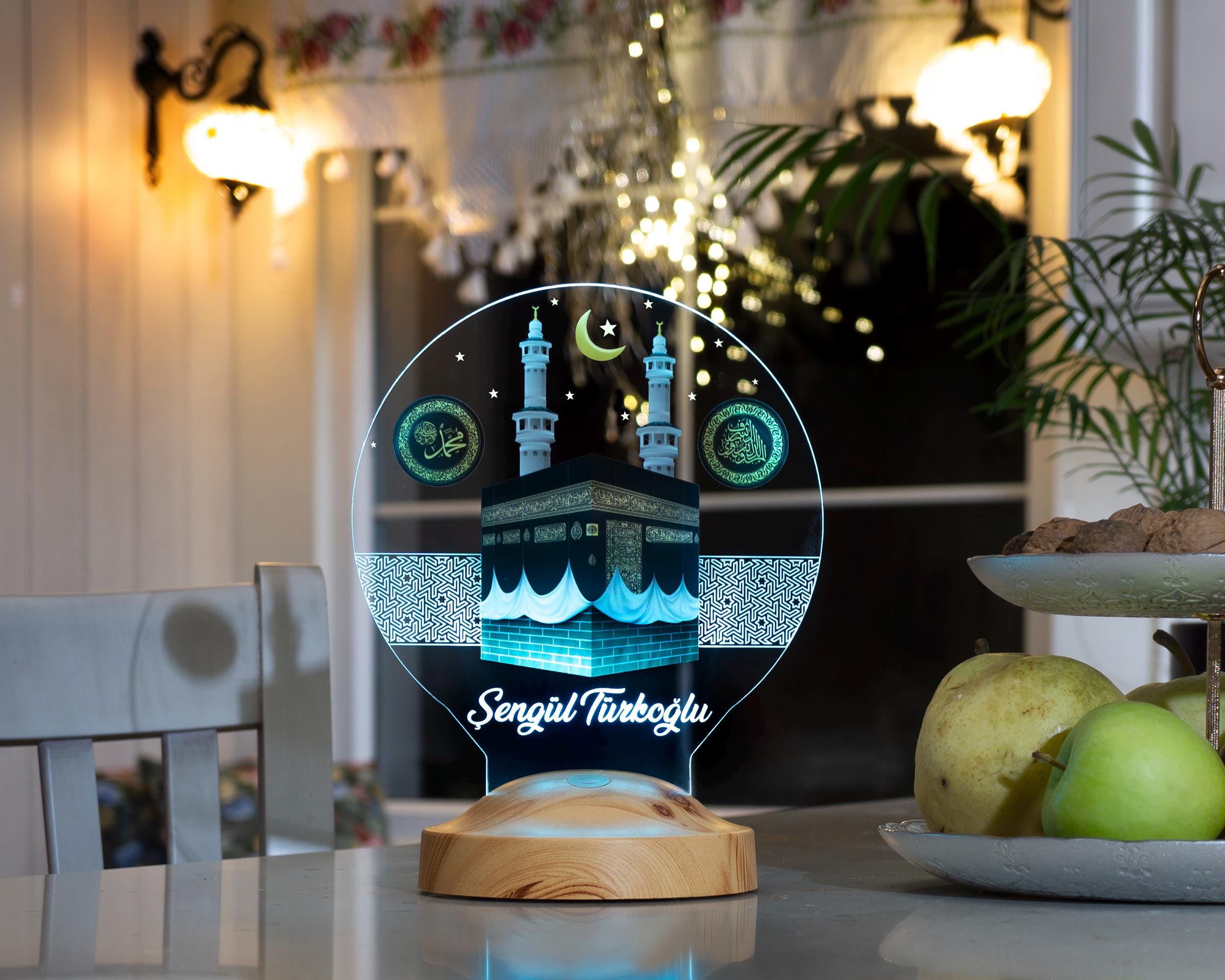 Kaaba Custom Name Night Light - Kaaba Mecca Acrylic Night Light ...