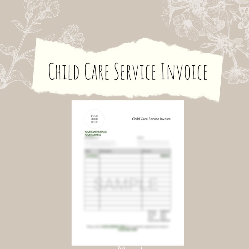 Child Care Invoice - Etsy