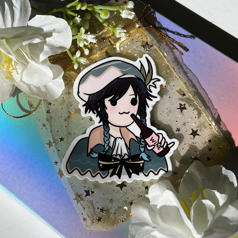 Genshin Impact Venti Wine 3 Water-resistant Vinyl Sticker Journal ...