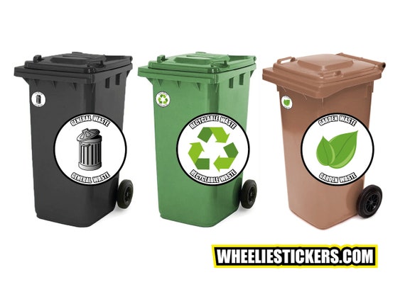Simple Bin Waste Types Wheelie Bin Waste Type Stickers - Etsy UK