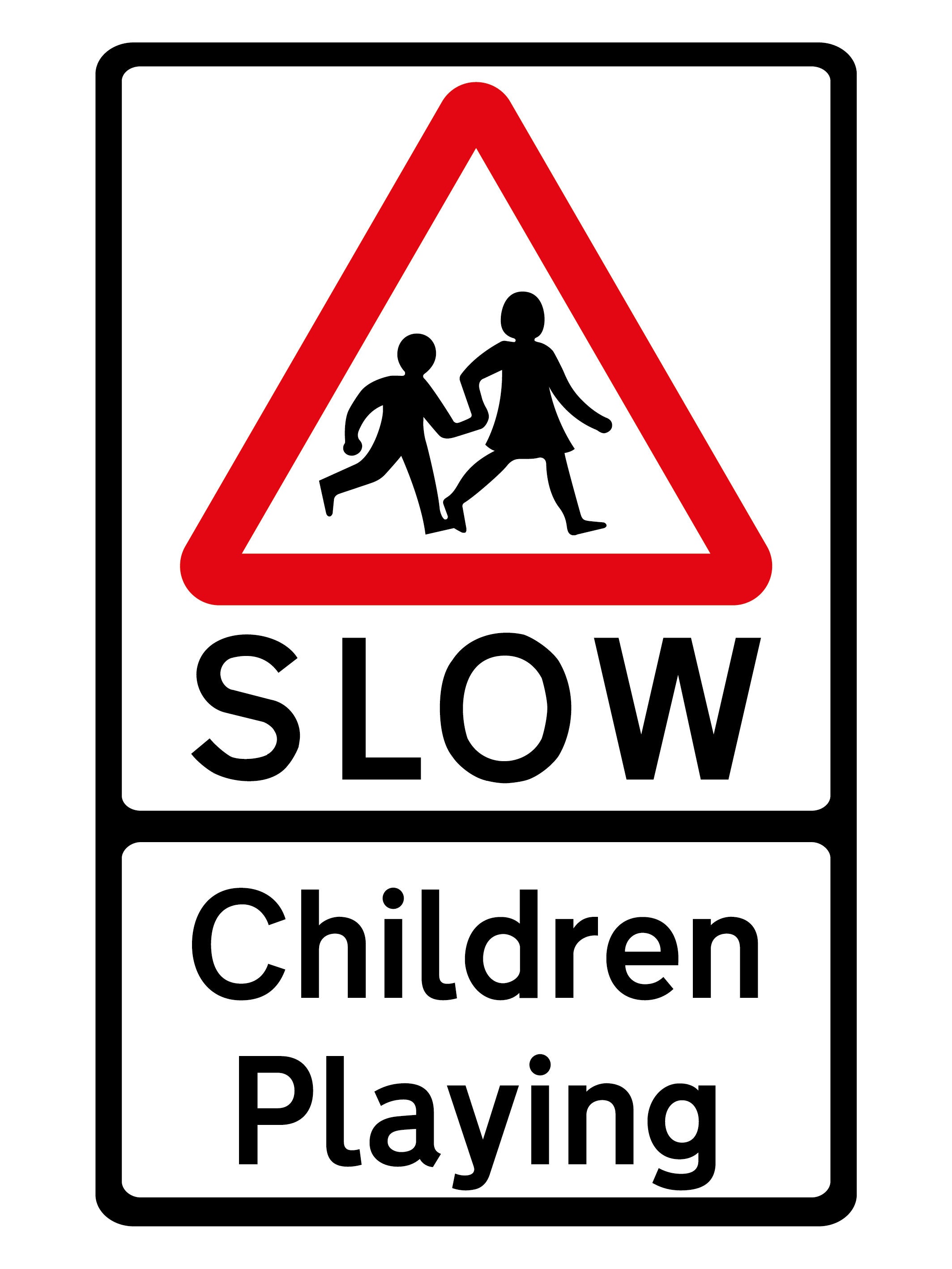 SLOW - Children Playing Warning Sticker Sign - Etsy