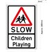 SLOW - Children Playing Warning Sticker Sign - Etsy
